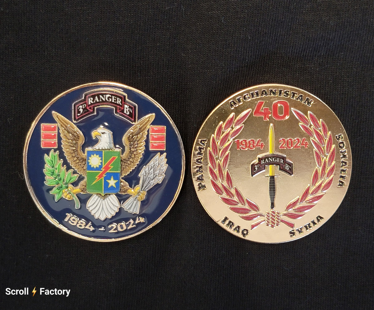 3d Ranger Bn 40th Ann Coin – Scroll Factory