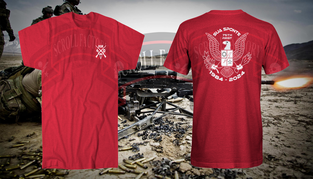 Eagle 75th Ranger REGT 40th Anniversary Shirt – Scroll Factory