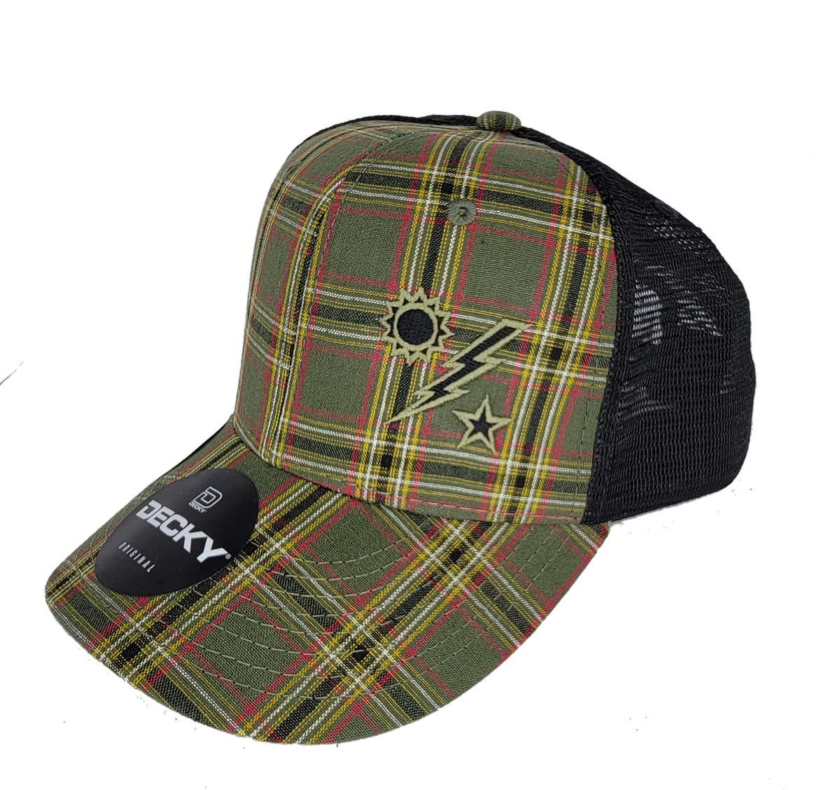 75th DUI Outline Plaid Black Mesh – Scroll Factory