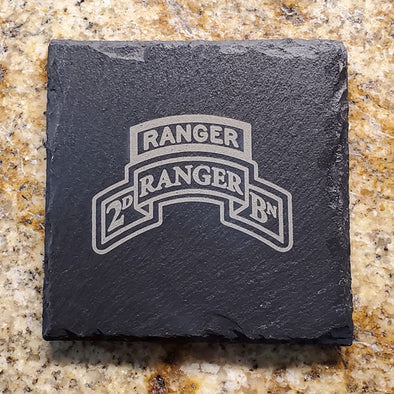 Slate Coaster - 2d Ranger Bn – Scroll Factory